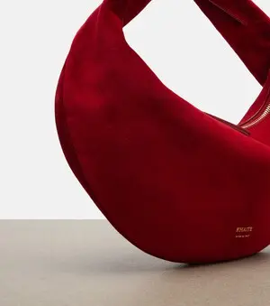 Khaite Olivia Mini Suede Top Handle Bag - Red