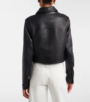 FRAME The Small Leather Jacket - Black