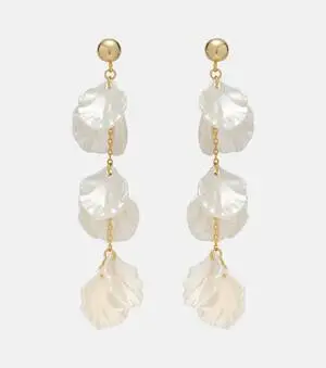 SELF-PORTRAIT Tiered Faux Pearl-embellished Drop Earrings - White