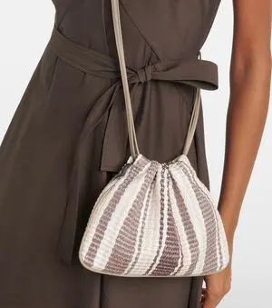 Brunello Cucinelli Small Striped Crossbody Bag - Multicoloured