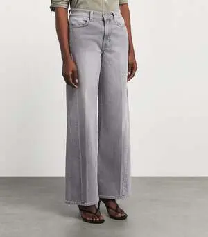 7 For All Mankind Lotta High-rise Wide-leg Jeans