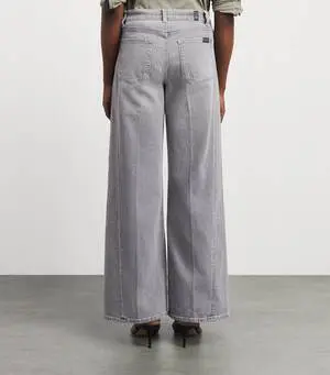 7 For All Mankind Lotta High-rise Wide-leg Jeans