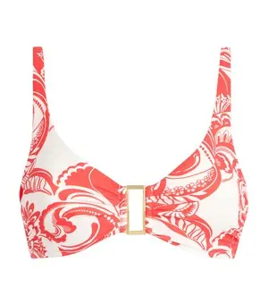 Melissa Odabash Floral Bel Air Bikini Top - Red