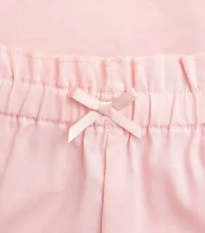 SKIMS Cotton-blend Poplin Apparel Shorts With Lace Trim - Pink