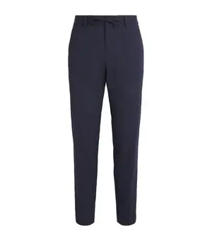 BOSS Elst Slim Fit Wool-blend Trousers With Drawstring Waist