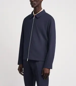 BOSS Wool-blend Zip-up Bomber Jacket