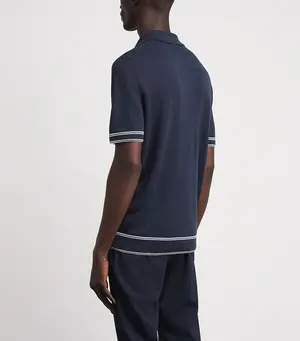 BOSS Linen-blend Zip-up Polo Shirt