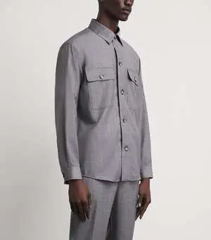 BOSS Linen-blend Overshirt