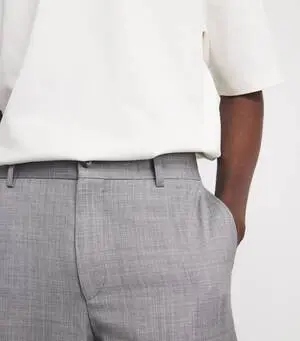 BOSS Linen-blend Straight Trousers