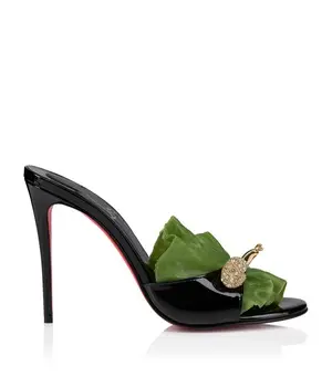 Christian Louboutin Glossed Mules Clogs For Women