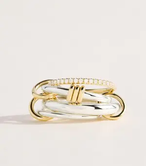 SPINELLI KILCOLLIN Yellow Gold, Sterling And Diamond Ring - Silver