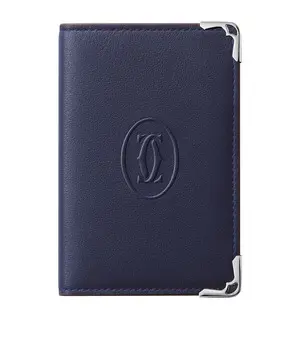 Cartier Leather Must De Card Holder - Blue