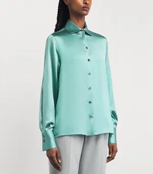 Eleventy Silk Long-sleeve Shirt