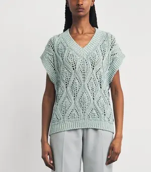 Eleventy Cotton-blend V-neck Sweater