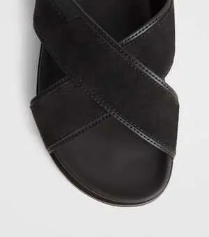 Brioni Suede Crossover Slides