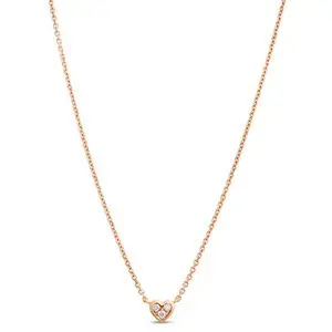 Benbridge 14k Rose Gold Diamond Heart Pendant Necklace - H-j