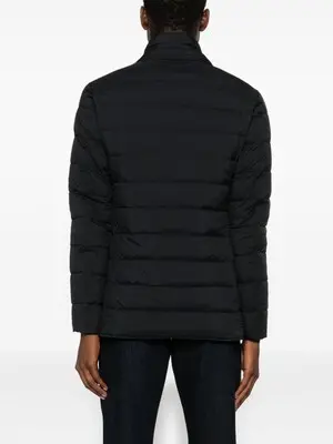 Herno Quilted Down Jacket With Notch Lapel - Black