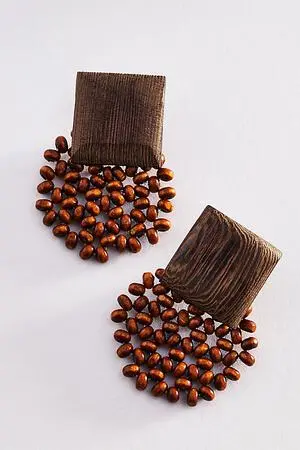 8 OTHER REASONS Second Nature Wood And Acrylic Beaded Dangle Earrings