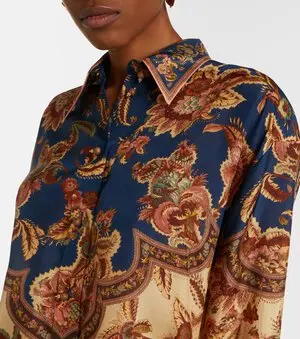 Zimmermann Aster Printed Silk Shirt - Multicoloured