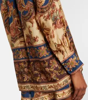 Zimmermann Aster Printed Silk Shirt - Multicoloured