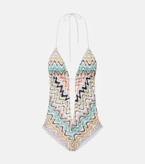 Missoni Multicolor Zigzag Knit One-piece Swimsuit - Multicoloured