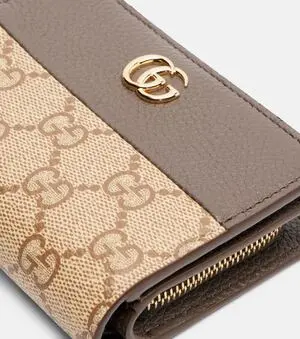 Gucci Gg Marmont Small Leather Wallet - Brown