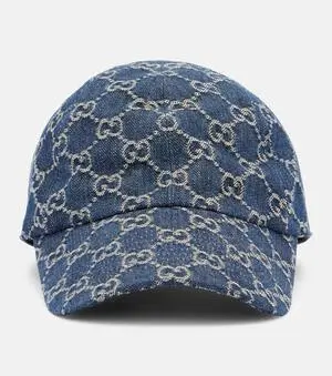 Gucci Gg Denim Baseball Cap - Blue