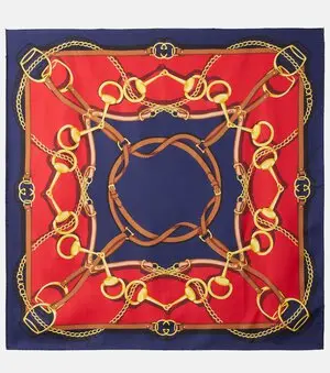 Gucci Printed Reversible Silk Twill Scarf - Multicoloured