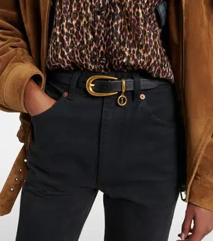Saint Laurent Cassandre Leather Belt