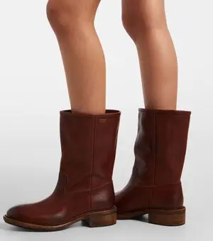 Prada Leather Mid-calf Boots