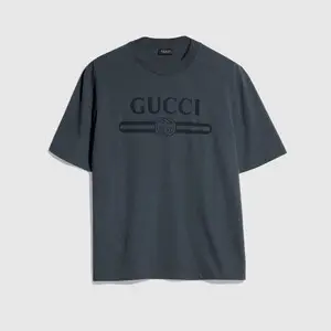 Gucci Cotton Jersey T-shirt With Devoré Detail - Grey