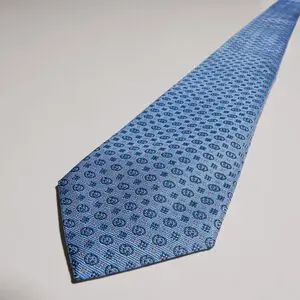 Gucci Interlocking G Silk Jacquard Tie