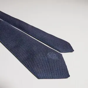 Gucci Embroidered Silk Neck Tie - Blue