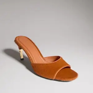 Gucci Castello Slide Leather With Bamboo Heel