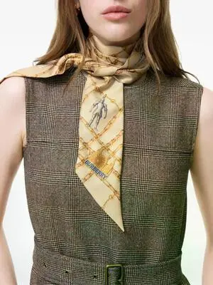 Burberry Skinny Check Charm Silk Scarf
