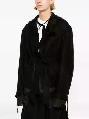 MIDORIKAWA Belted Raw-edge Jacket