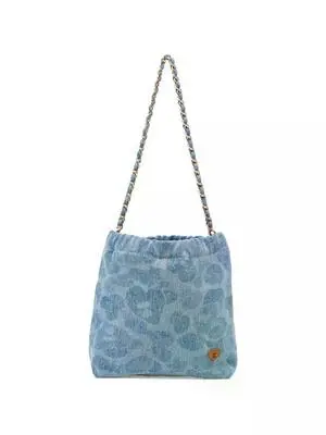 AAPE BY *A BATHING APE Apee™ A Bathing Ape® Chain Logo Shoulder Bag - Blue