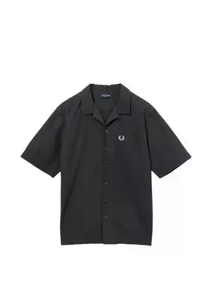 Fred Perry Seersucker Shirt - Black