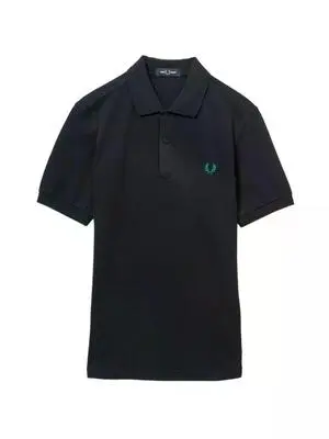 Fred Perry Logo-embroidered Polo Shirt - Blue