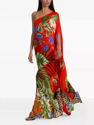 Alice + Olivia One-shoulder Floral Maxi Dress