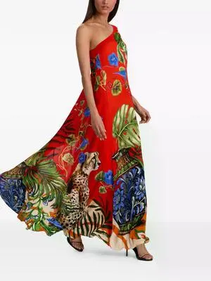Alice + Olivia One-shoulder Floral Maxi Dress