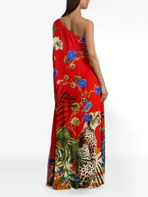 Alice + Olivia One-shoulder Floral Maxi Dress