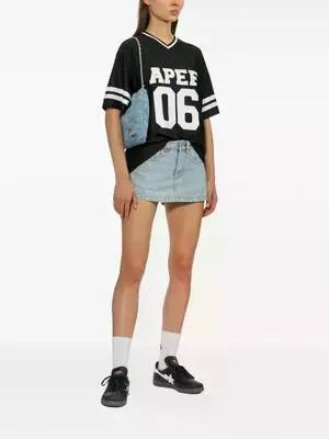 AAPE BY *A BATHING APE Apee™ A Bathing Ape® Logo-print Mesh T-shirt - Black