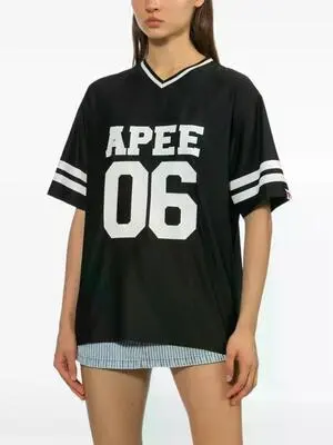 AAPE BY *A BATHING APE Apee™ A Bathing Ape® Logo-print Mesh T-shirt