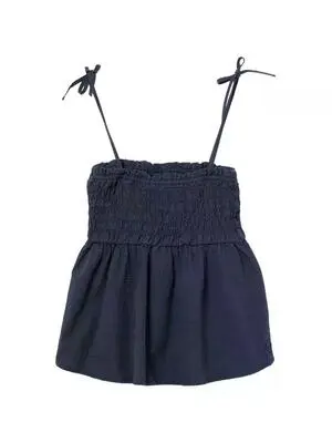 AAPE BY *A BATHING APE Shirred-bodice Peplum Top - Blue