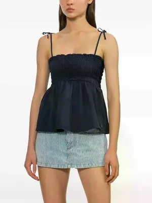 AAPE BY *A BATHING APE Shirred-bodice Peplum Top
