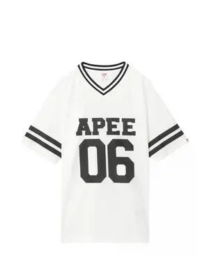 AAPE BY *A BATHING APE Logo-print V-neck T-shirt