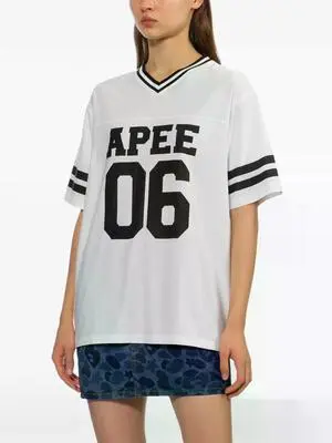 AAPE BY *A BATHING APE Logo-print V-neck T-shirt