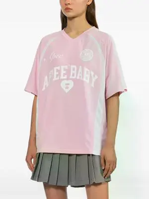 AAPE BY *A BATHING APE Apee™ A Bathing Ape® Logo-print V-neck T-shirt