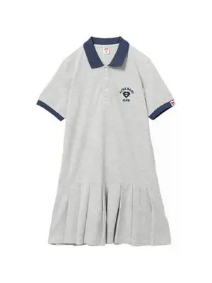 AAPE BY *A BATHING APE Pleated-skirt Polo Dress - Grey